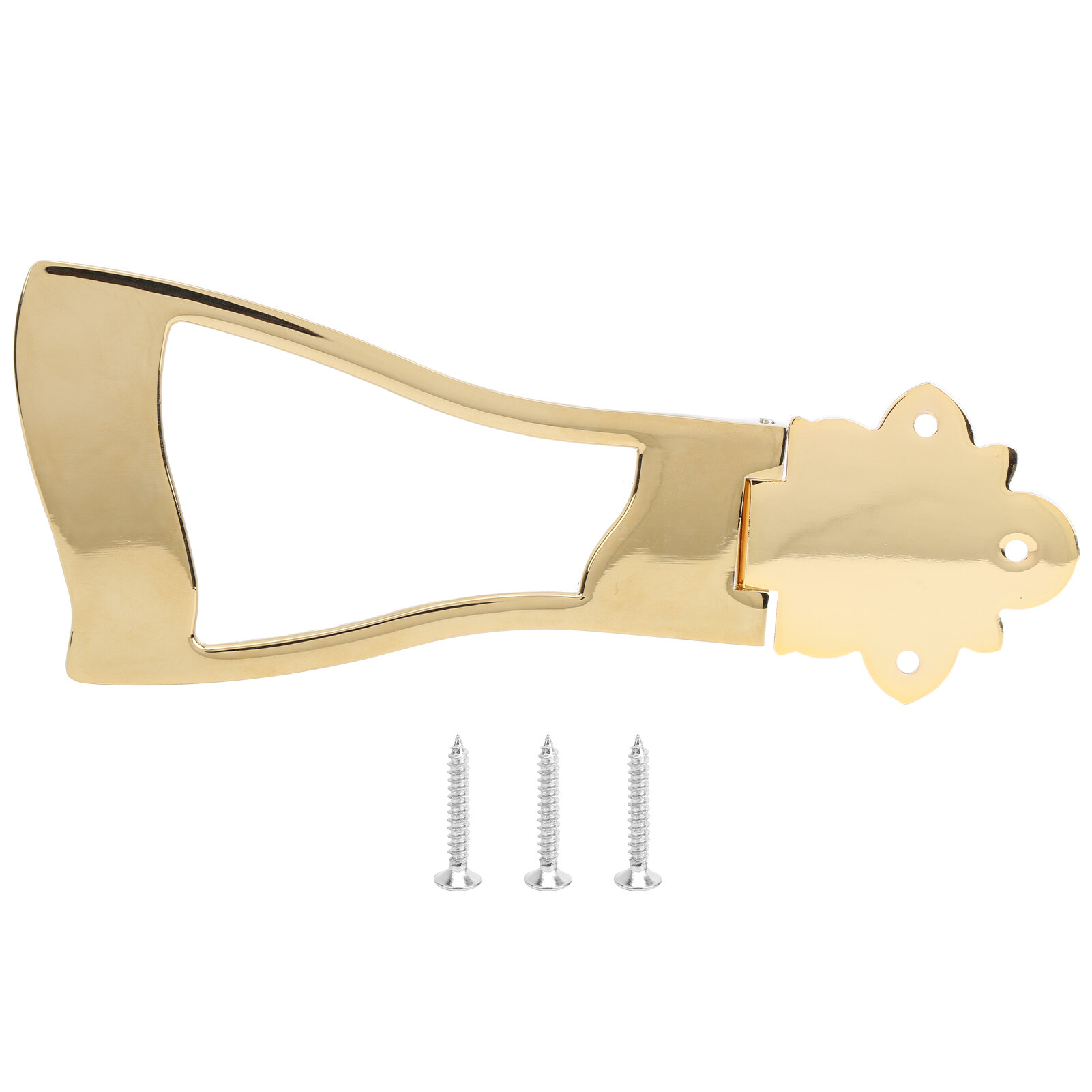 Хромированный струнодержатель для джазовой гитары Archtop с полым корпусом, сменная деталь для музыкального инструмента, прочная металлическая конструкция