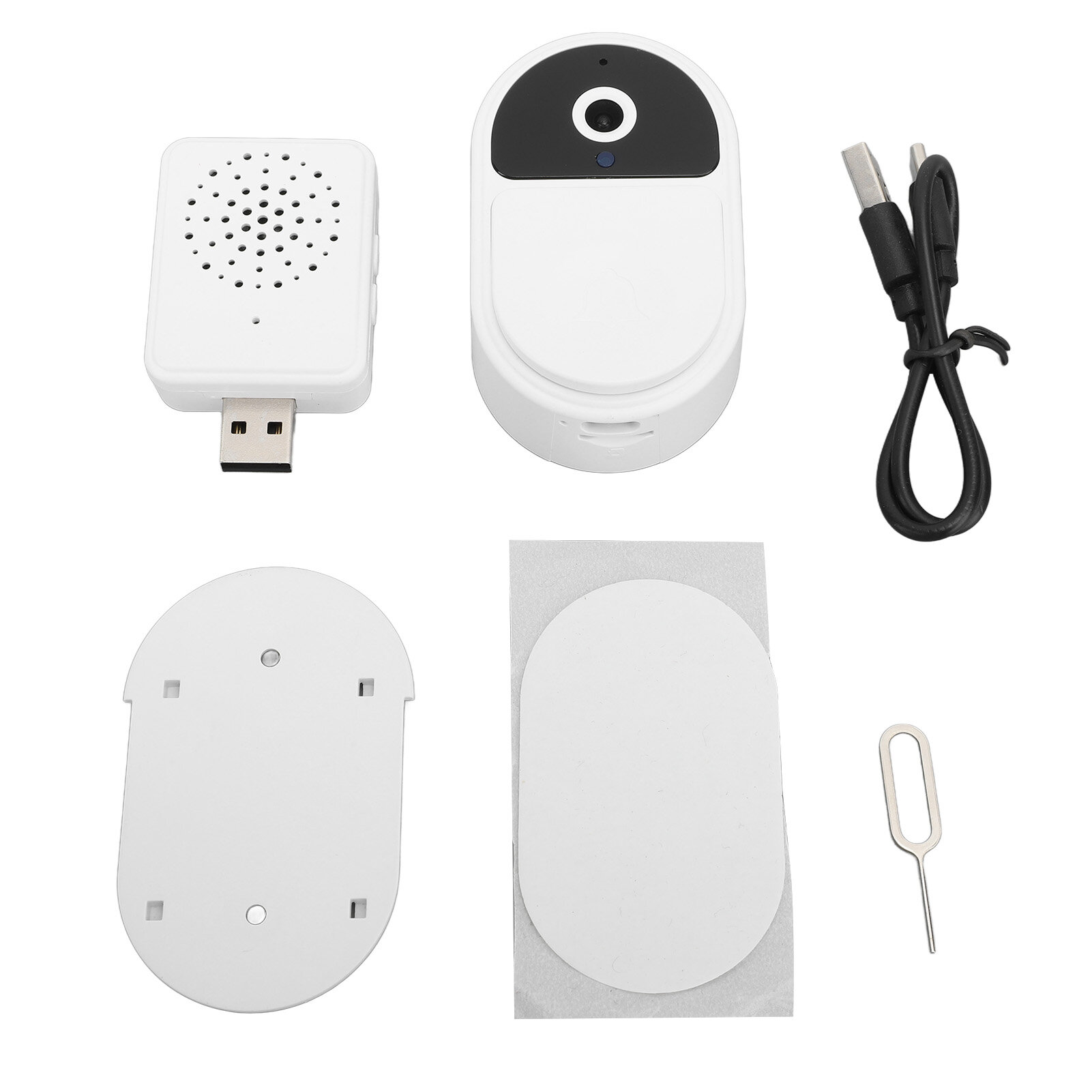 Беспроводной видеодомофон с Wi-Fi камерой, разрешением 1080p, широкоугольным объективом и ночным видением, приложением и приемником, интеллектуальная система домашней безопасности.