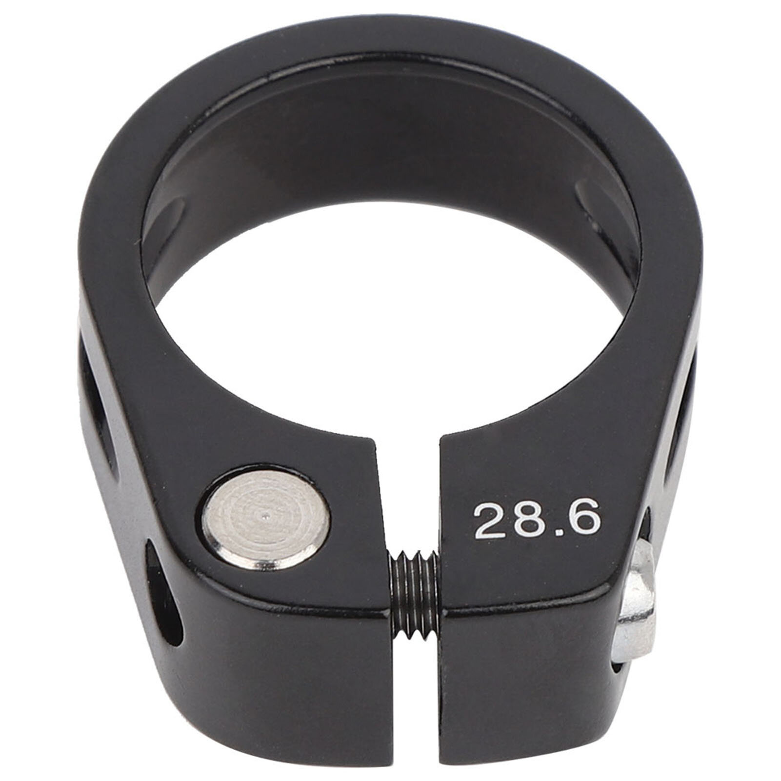 V-образный хомут для выхлопной трубы CANSUCC 28,6 мм из алюминиевого сплава с болтовым креплением для велосипеда (черный)