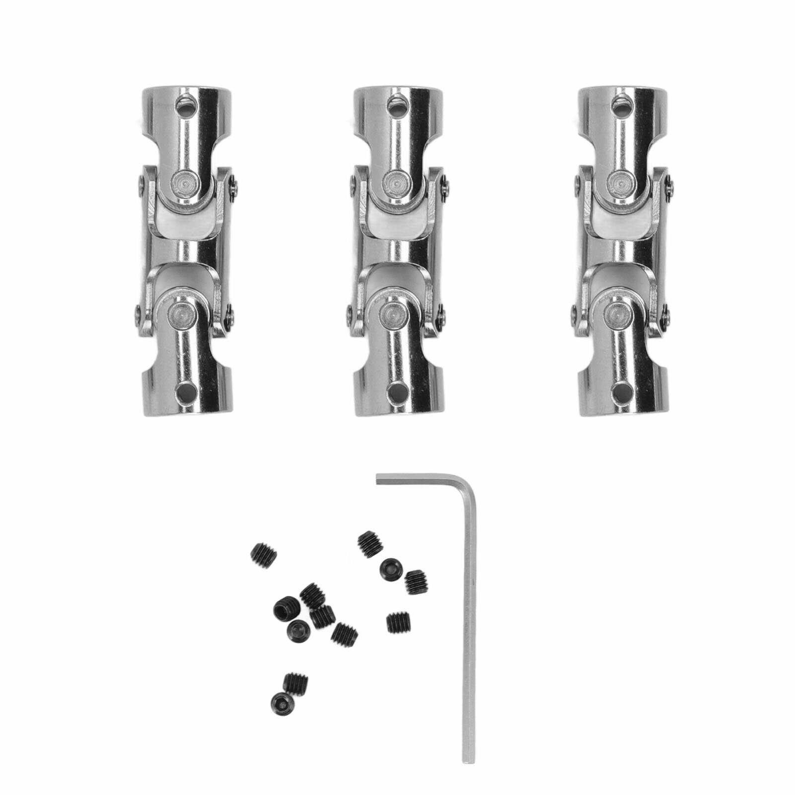 3 шт. универсальных соединительных муфт, 3 секции, 10 мм‑10 мм, миниатюрные универсальные муфты для радиоуправляемых автомобилей и лодок.