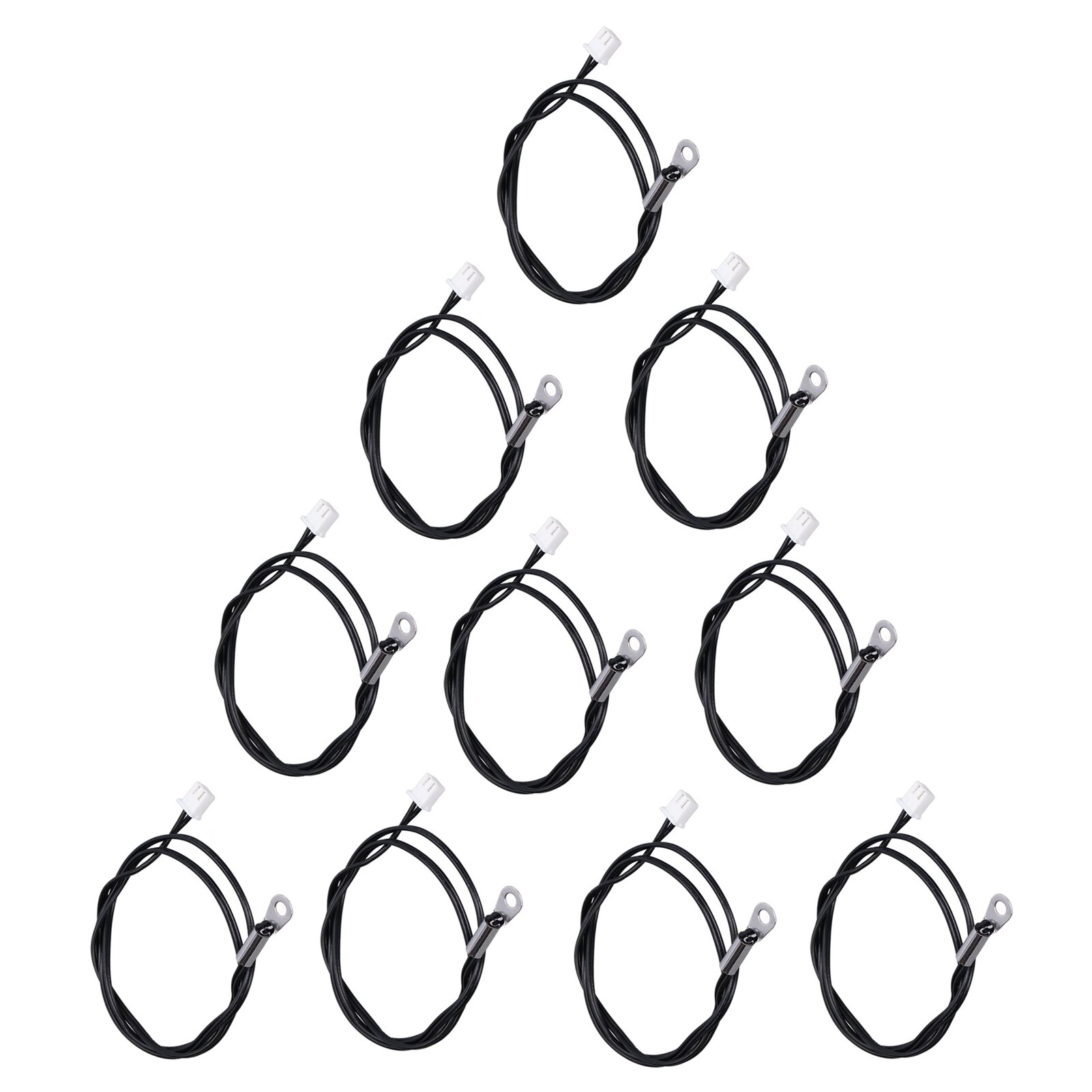 10 шт. NTC термистор, датчик температуры, круглый наконечник, клеммный разъем холодного прессования, 500 мм, 10K, B3435