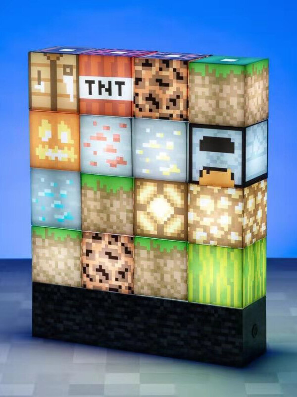 Светильник "Майнкрафт", настольный, питание от USB/блока питания, регулировка по высоте, ABS-пластик