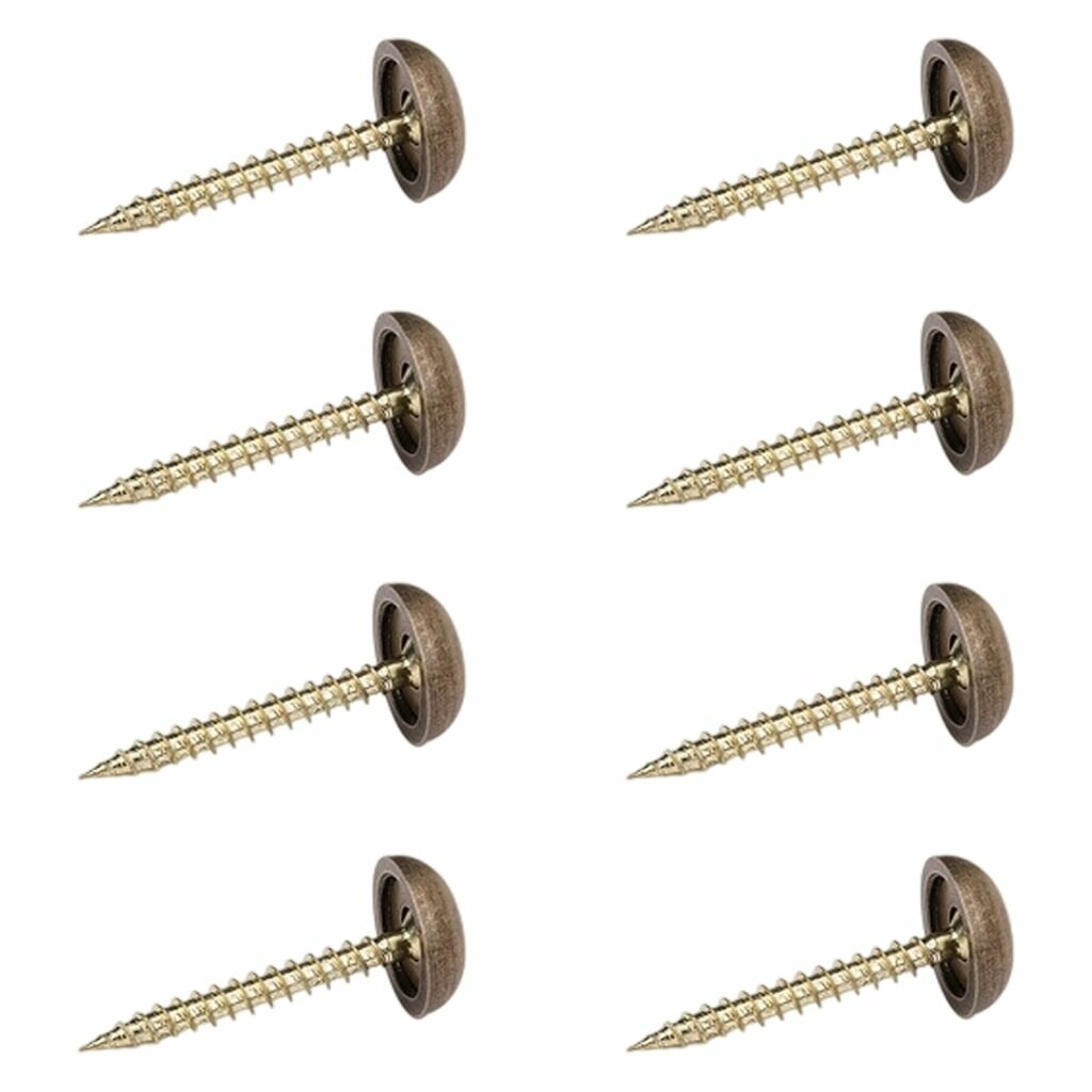 Аппаратные средства+8 латунных декоративных винтов с крышкой-бронза 13 мм