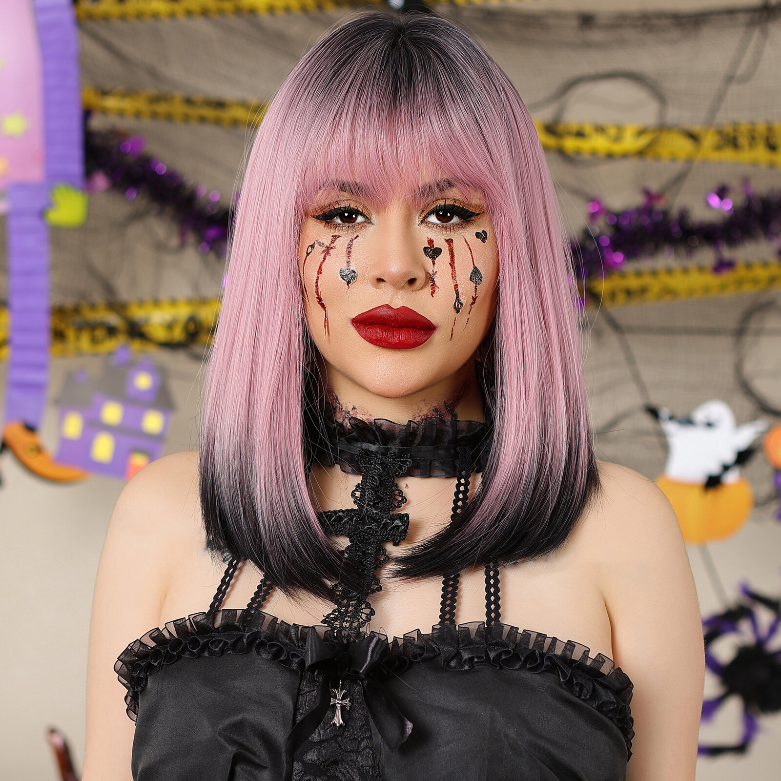 Женский парик для косплея на Хэллоуин, праздничные парики для вечеринок, реалистичный сексуальный парик, естественный вид, парик для женщин