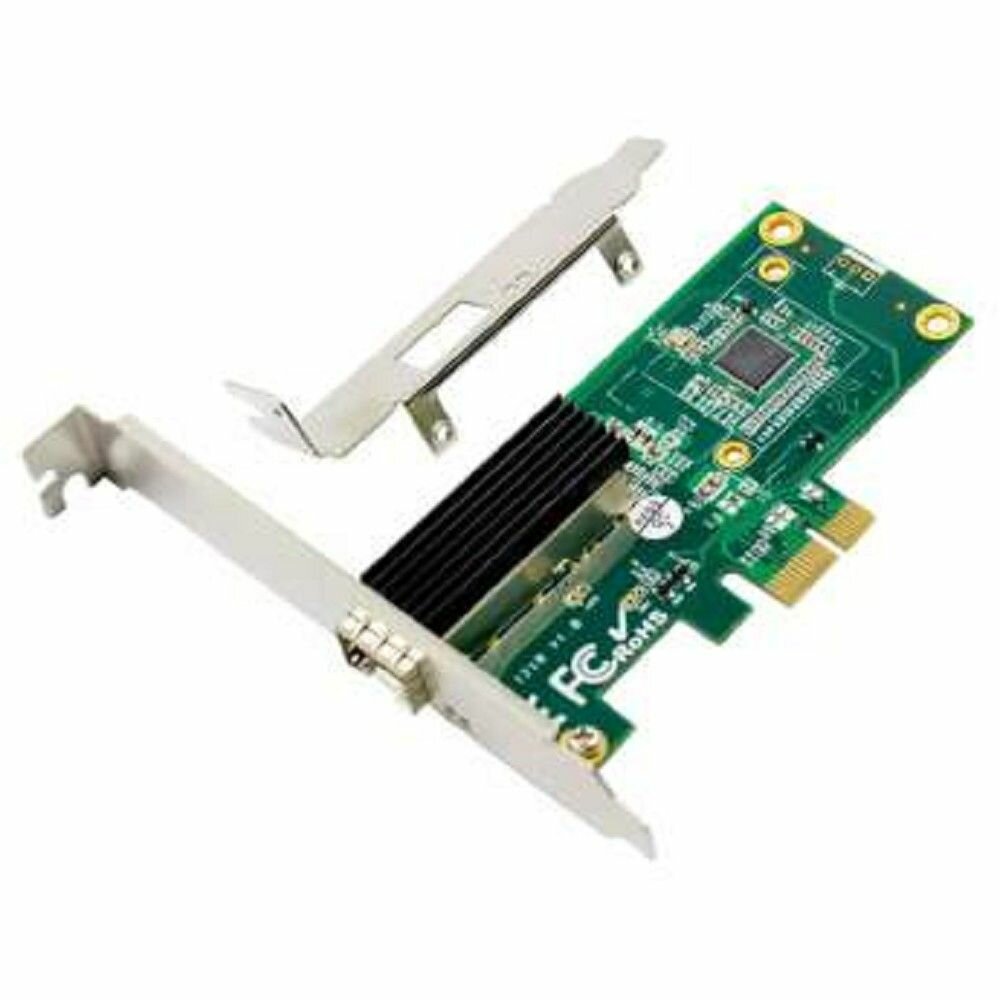 Orient Контроллер XWT - INT210PE SFP, Сетевая карта PCI - Ex1 v2.1 SFP Gigabit Ethernet, Intel I210 chipset, 10 100 1000 Мбит с, 2 планки крепления в комплекте 31309