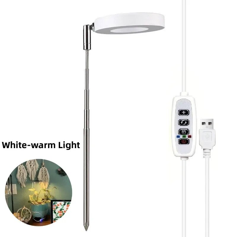 Светодиодный светильник для выращивания растений, лампа полного спектра для выращивания комнатных растений с автоматическим таймером, USB-фитолампа, лампа для выращивания растений Greenhousse