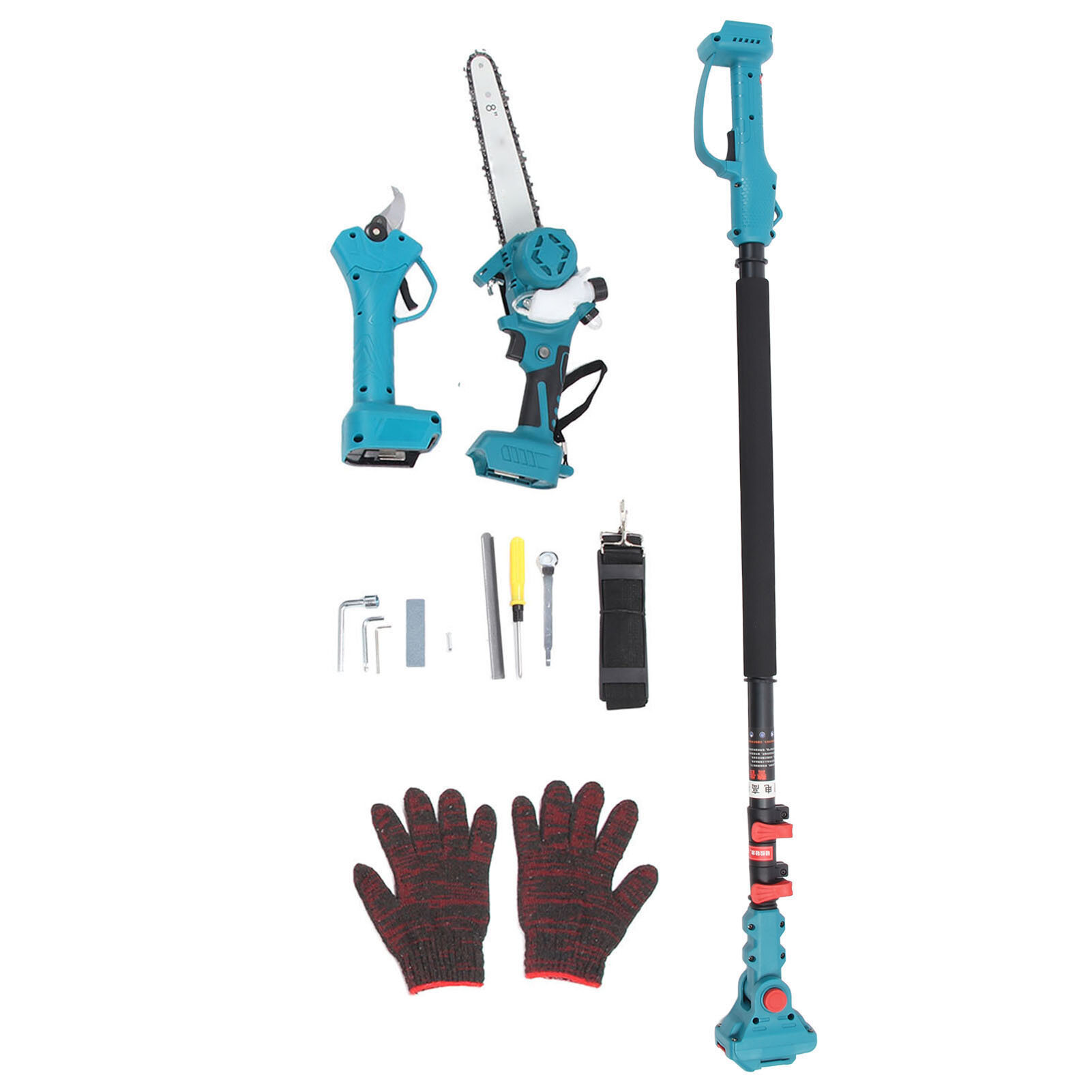 Бесщеточная бензопила 600Вт с удлинителем для веток