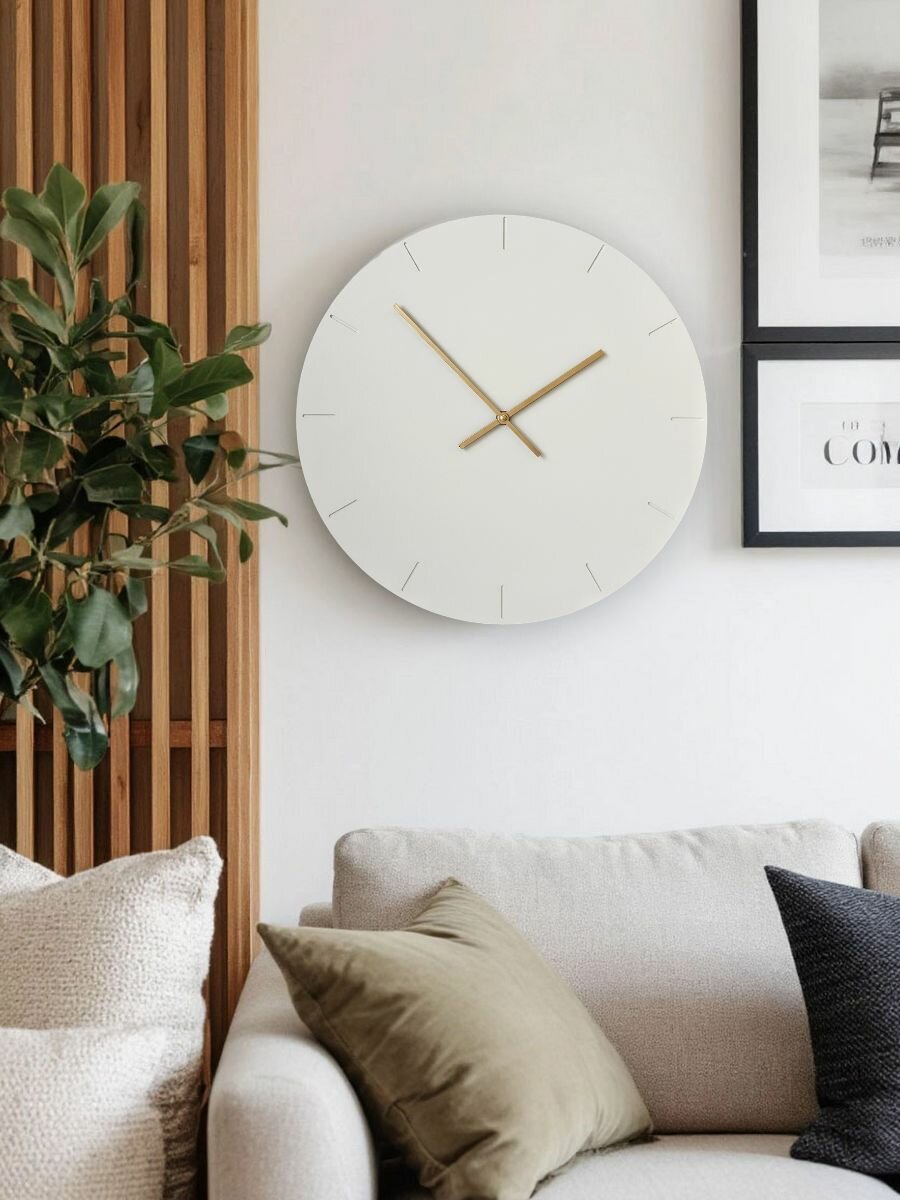 Часы настенные большие Vintage Wall диаметр 40 см интерьерные бесшумные