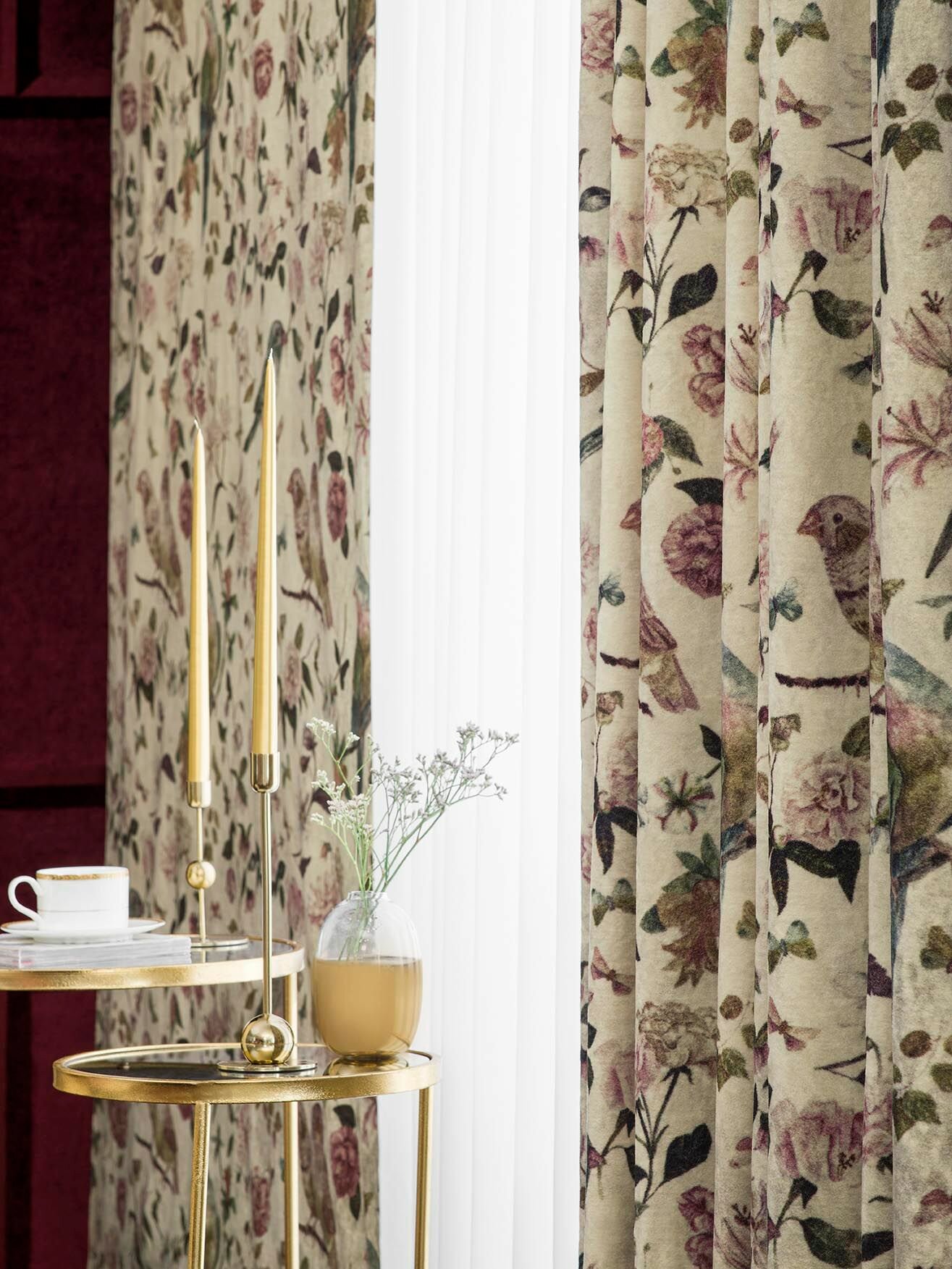 Togas Штора для комнаты "Валастро" бархат, 280 высота на 140 ширина