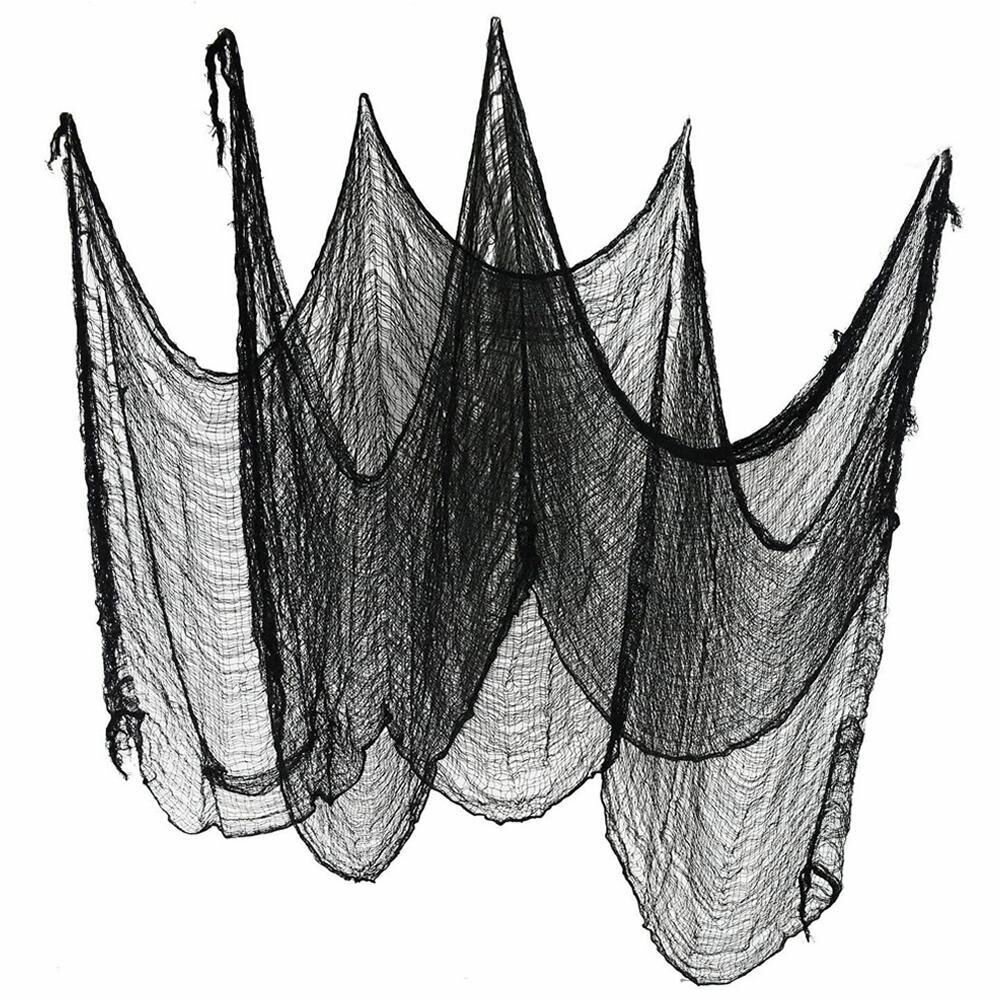 Черная марлевая искусственная паутина для вечеринки в честь Хэллоуина в доме с привидениями, страшный реквизит, 76 см x 183 см