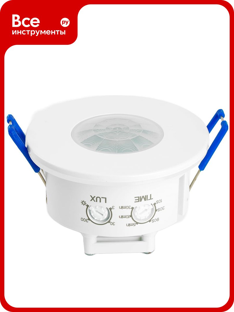 Датчик движения FERON и освещенности 1200W 8m 120(гориз.) 360(верт.) белый, SEN55, 51519