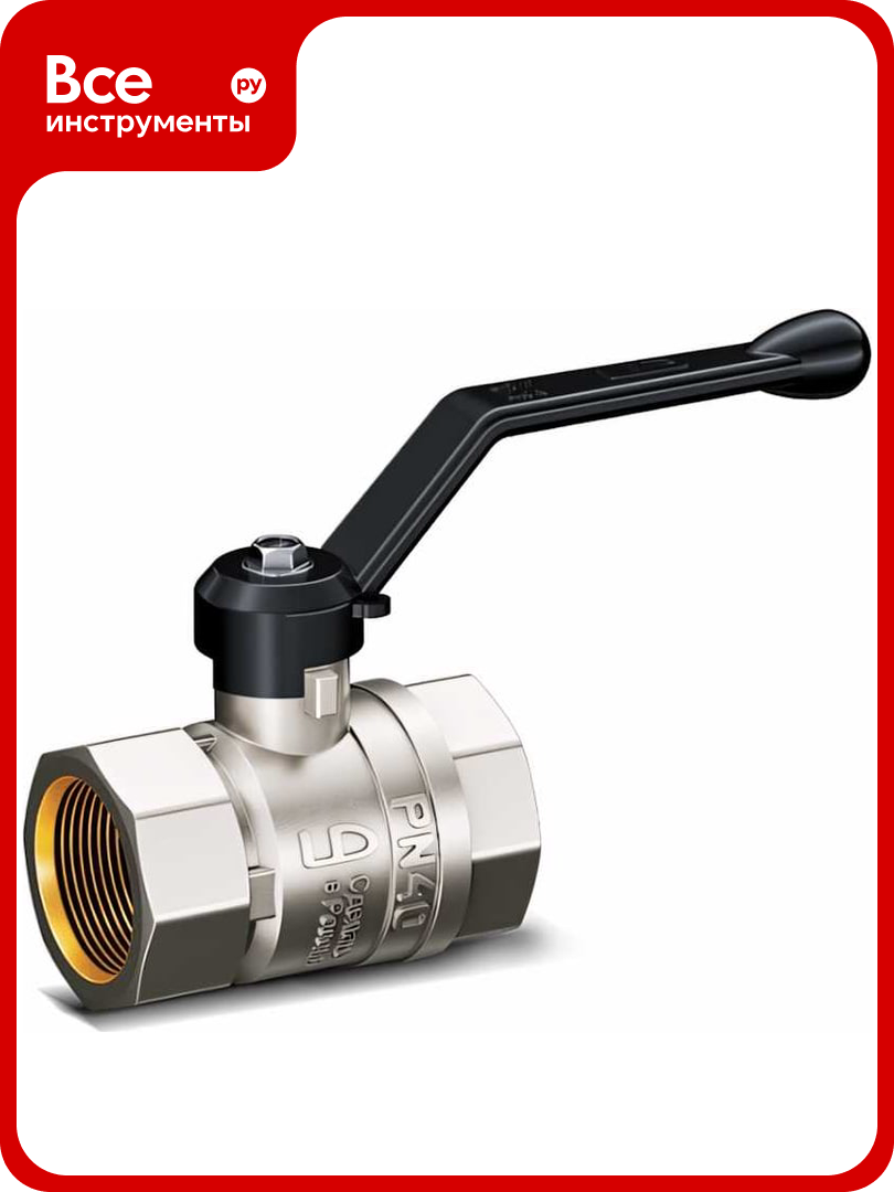 Шаровой кран LD Pride 47.15. B-B. Р латунный, внутренняя/внутренняя резьба, ручка-рычаг, 1/2" LD 47.301.15, 47 мм