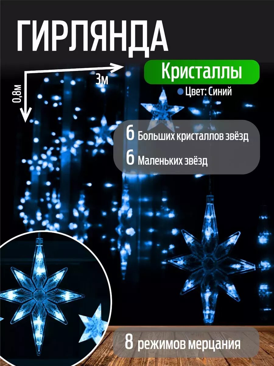 Гирлянда Herb Actually, пластик, 3м, 8 режимов, с удлинителем, новогодняя, бежево-розовая