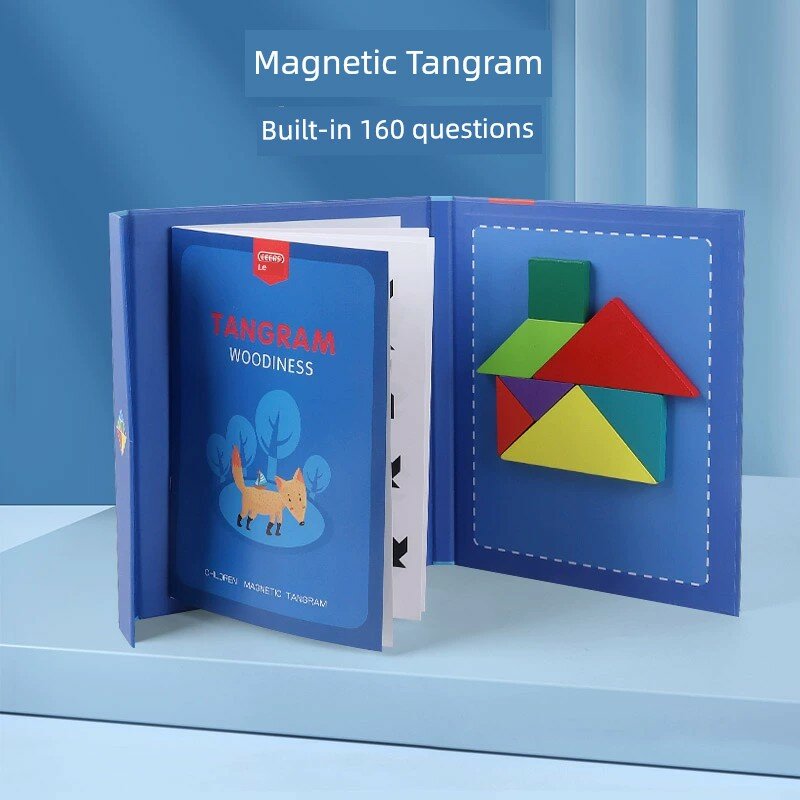 Магнитная головоломка-танграм, интеллектуальная игра для учащихся начальной школы, учебные пособия для первого класса,