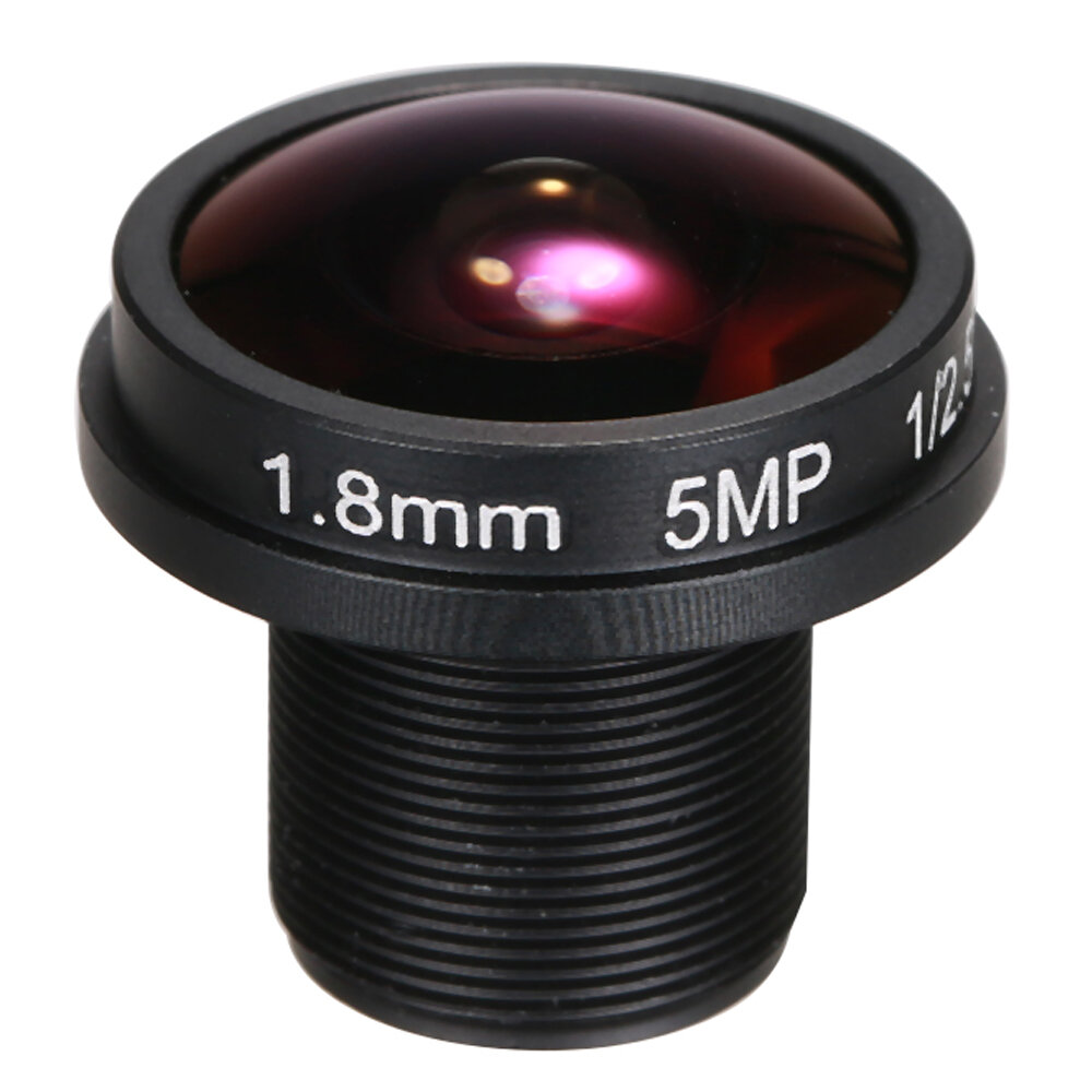 Объектив CCTV 1.8mm Fisheye 5.0 Megapixel HD IR M12 Mount 1/2.5" F2.0 для IP камер, угол обзора 180 градусов, панорамный