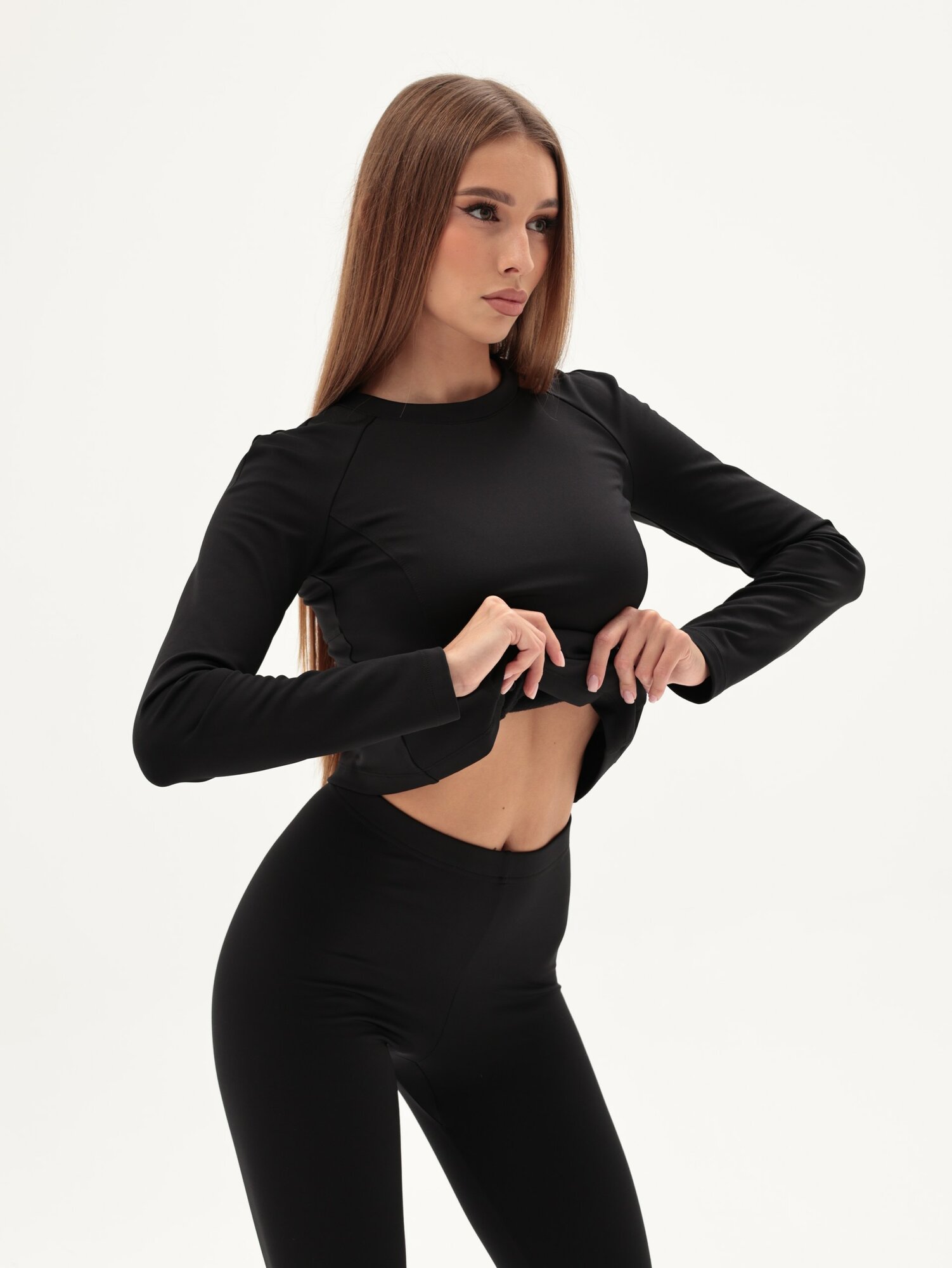 Лонгслив спортивный утепленный с начесом