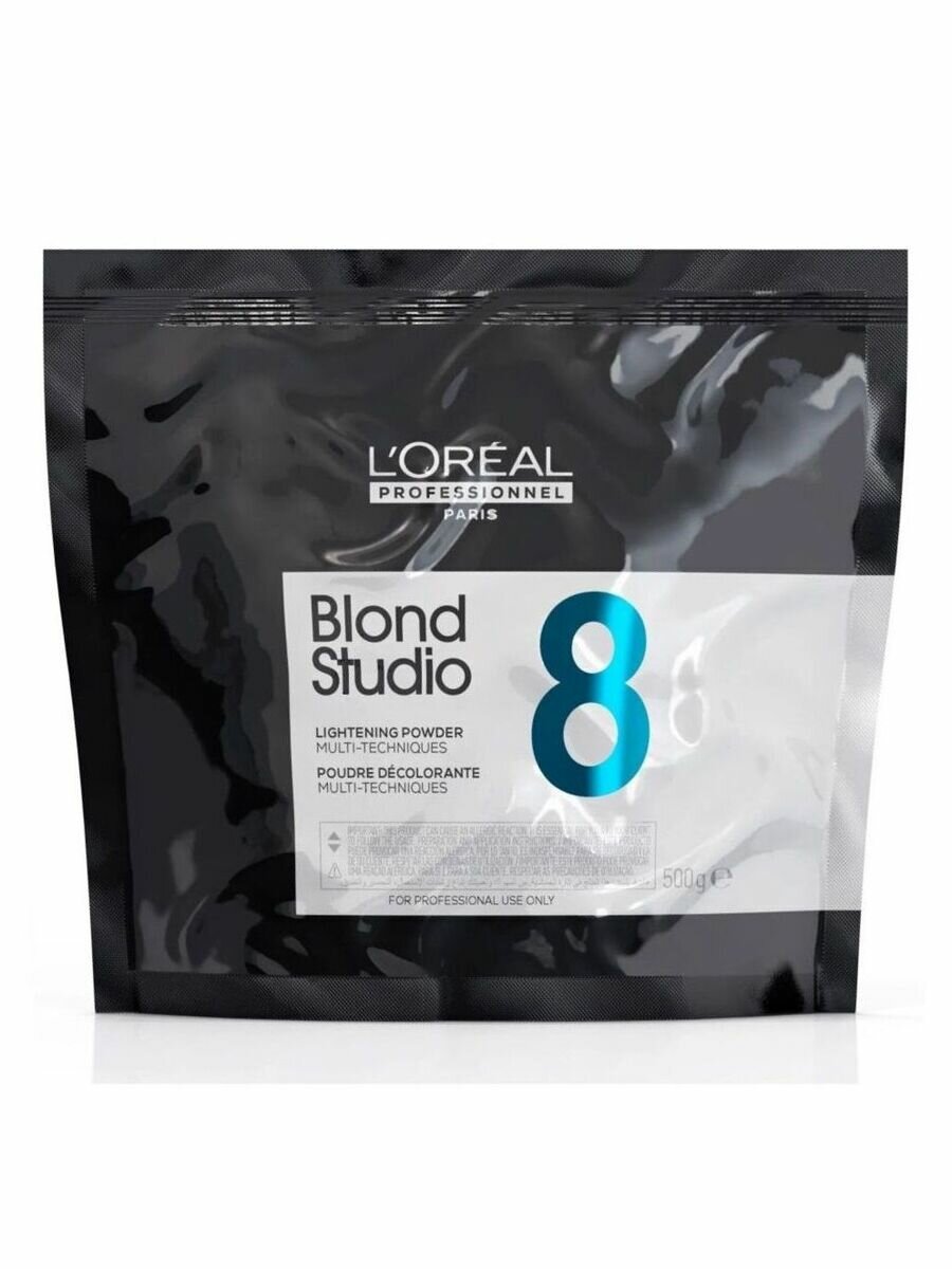Обесцвечивающая пудра до 8 уровней осветления L'Oreal Professionnel Coloring Hair Blond Studio 8, 500 г