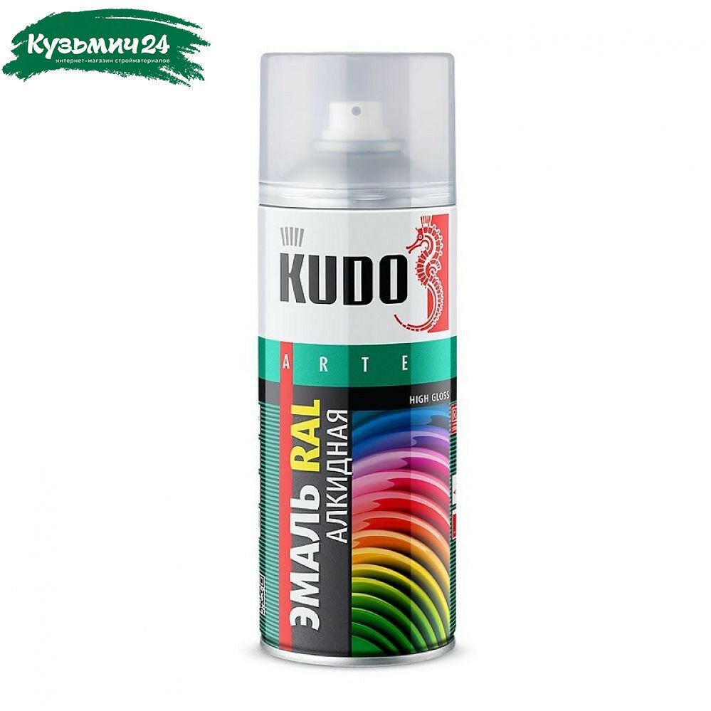 Эмаль Kudo RAL8017 шоколадно-коричневый 520 мл для металлочерепицы и профнастила