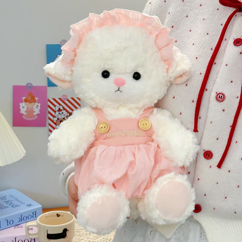 Милая плюшевая игрушка-овечка, кукла-подушка для сна, плюшевая игрушка-овечка для девочек, подарок на день рождения
