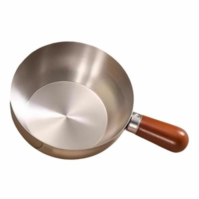 Нержавеющая пиала для рамена с деревянной ручкой