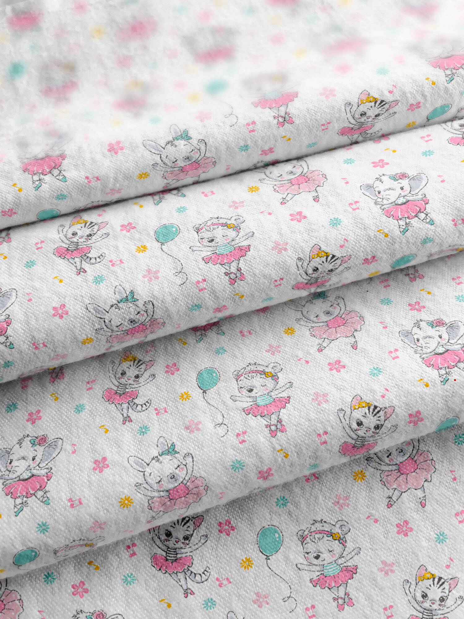 Ткань для шитья и рукоделия, Фланель, Хлопок, цв. белый, Длина 2 м, Ширина 95 см, Плотность 180 г/кв. м