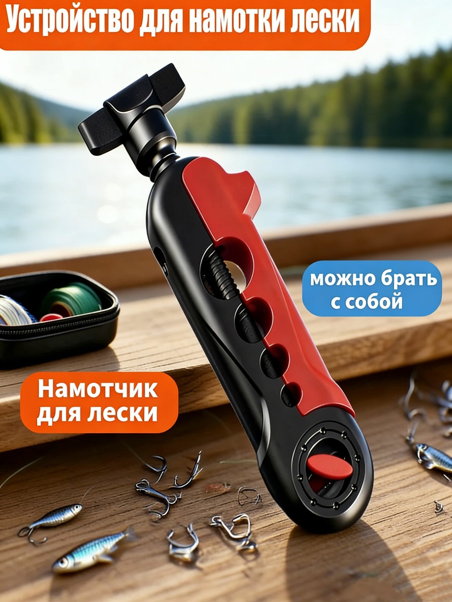 1шт. Портативный намотчик лески Инструменты для рыбалки намотка лески рыболовный