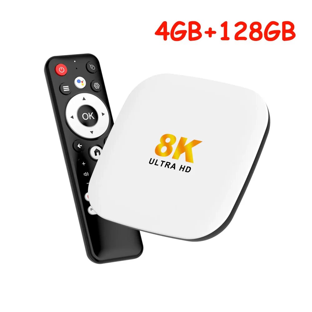 H96 MAX M2 Plus TV Box Android 14 Smart TV Box Quad Core 8K HDR BT 5.4 Wifi 6 Voice Assistant Media Player TV Set Top Box