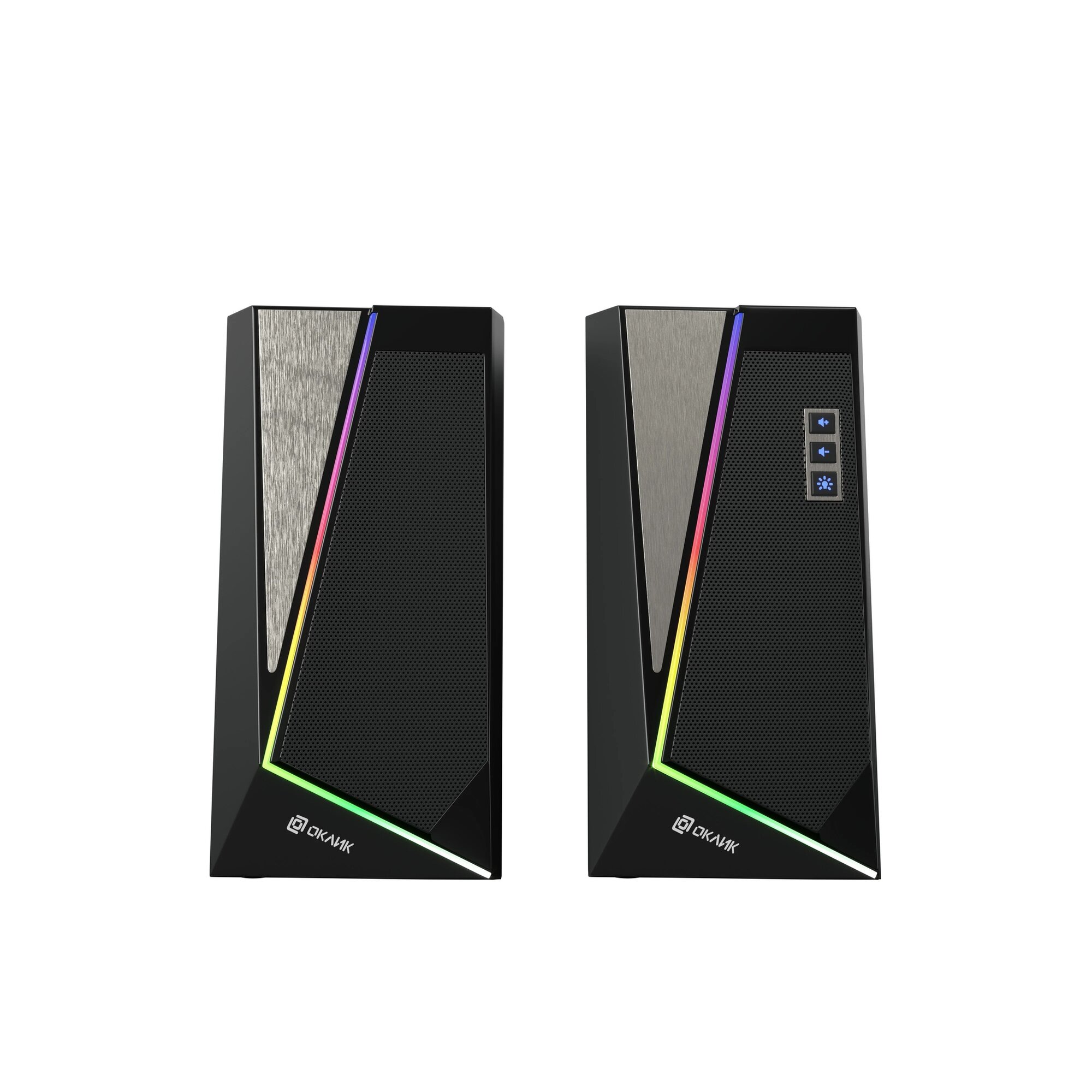 Акустическая система Оклик OK-125, 12Вт, RGB-подсветка, черный
