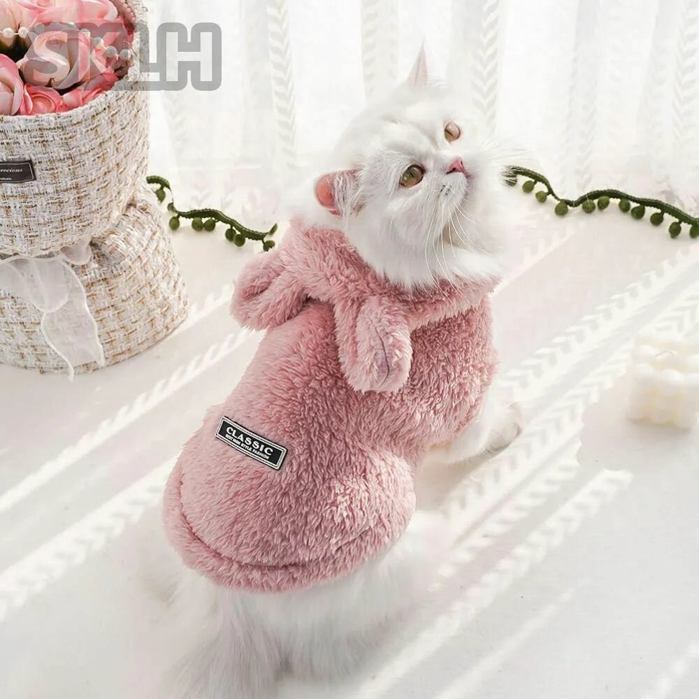 Осенне-зимняя одежда для собак, флисовые толстовки для домашних животных, куртка-пальто для маленьких средних собак, теплый свитер для щенков и кошек