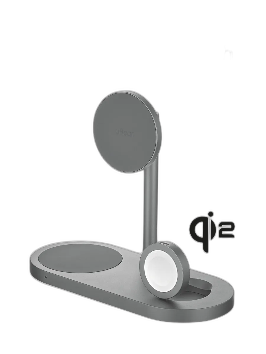 Беспроводная зарядка iPhone 3 в 1 Stage Ultra, Qi2, 25 Вт