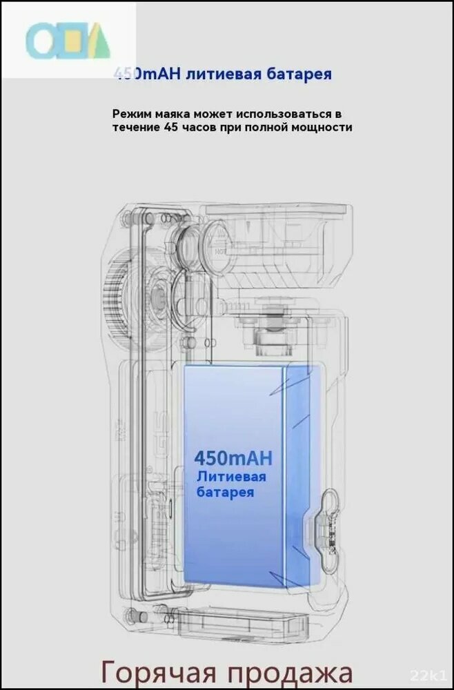 Фонарь-прожектор фонарик, WUBEN G5 RGB, 7 юаней RGB, 400 лм. IP68 водонепроницаемый.