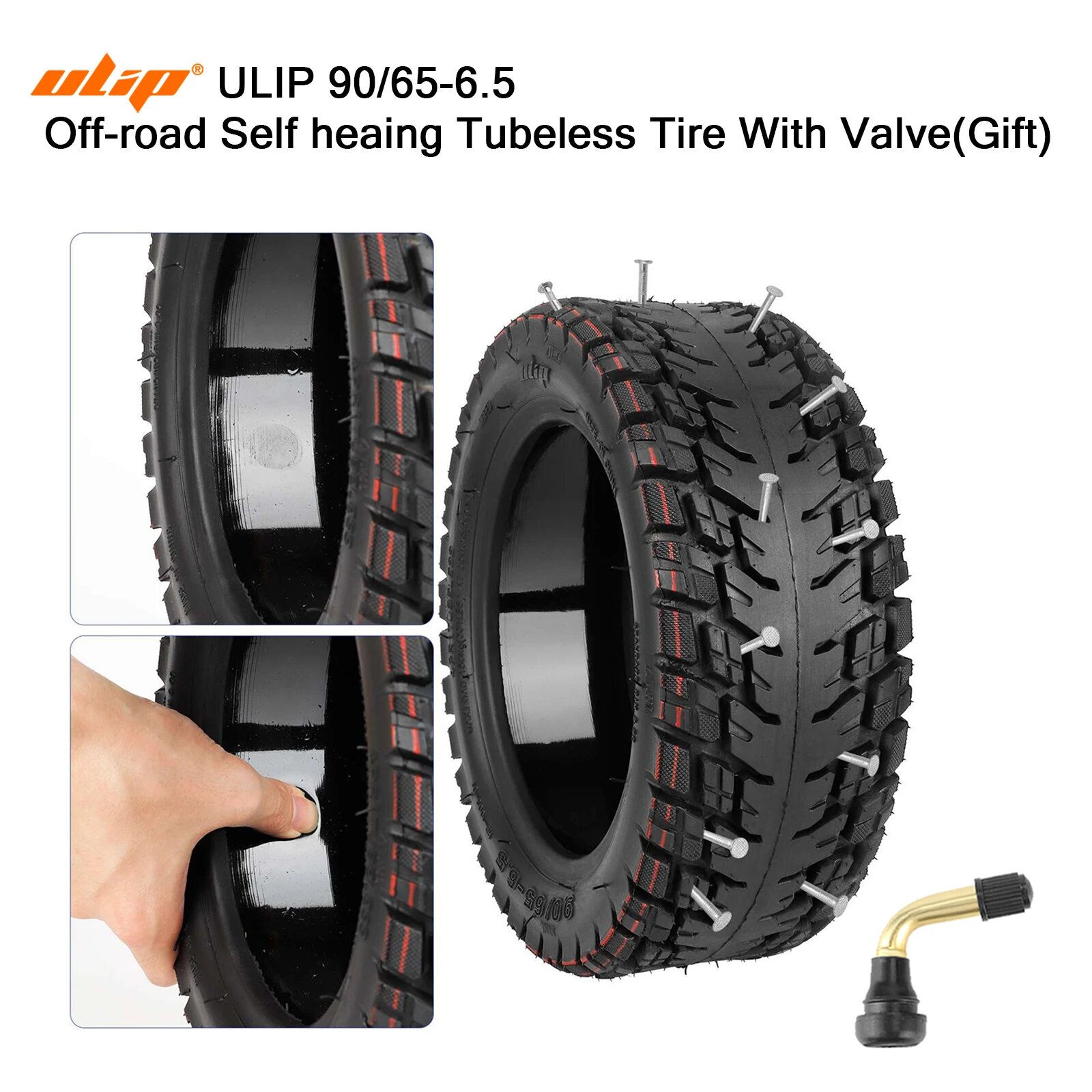 ULIP 90/65-6.5 внедорожная шина для скутера Dualtron Thunder Plus Zero11X Self healing Kit