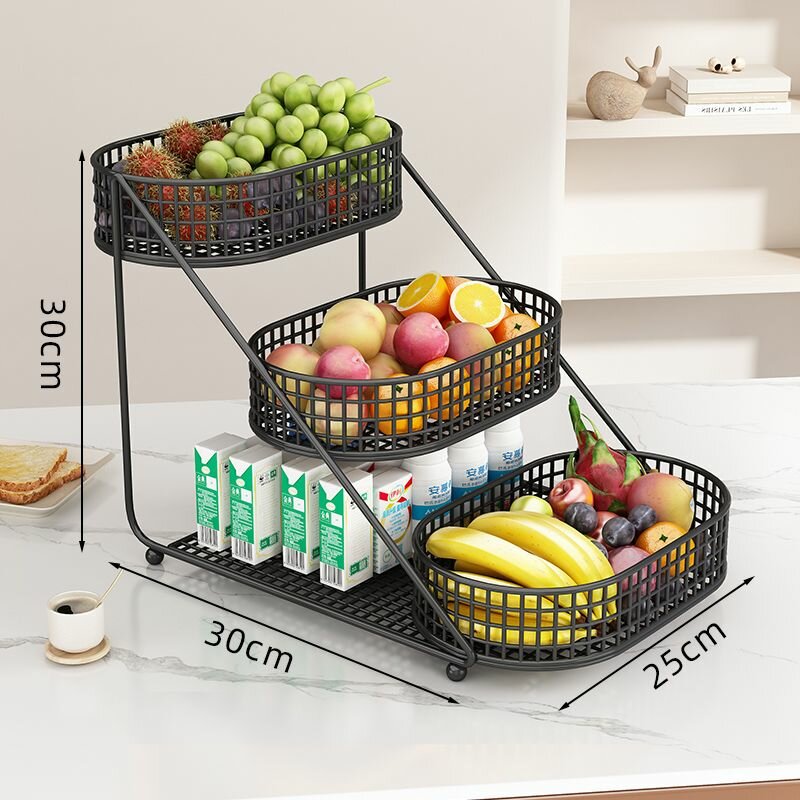 Фруктовая тарелка для гостиной, кофейный столик, домашняя тарелка, многослойная стойка для хранения, демонстрационная тарелка, легкая роскошь, высококачественная корзина