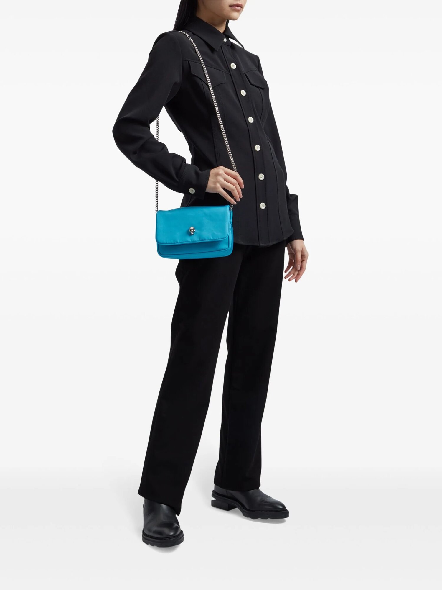 Брюки классические Proenza Schouler White Label, размер 8 US, черный — фото 1