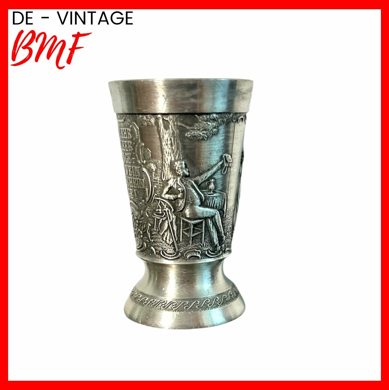 Рюмка Влюбленная пара, олово BMF, винтаж. Германия