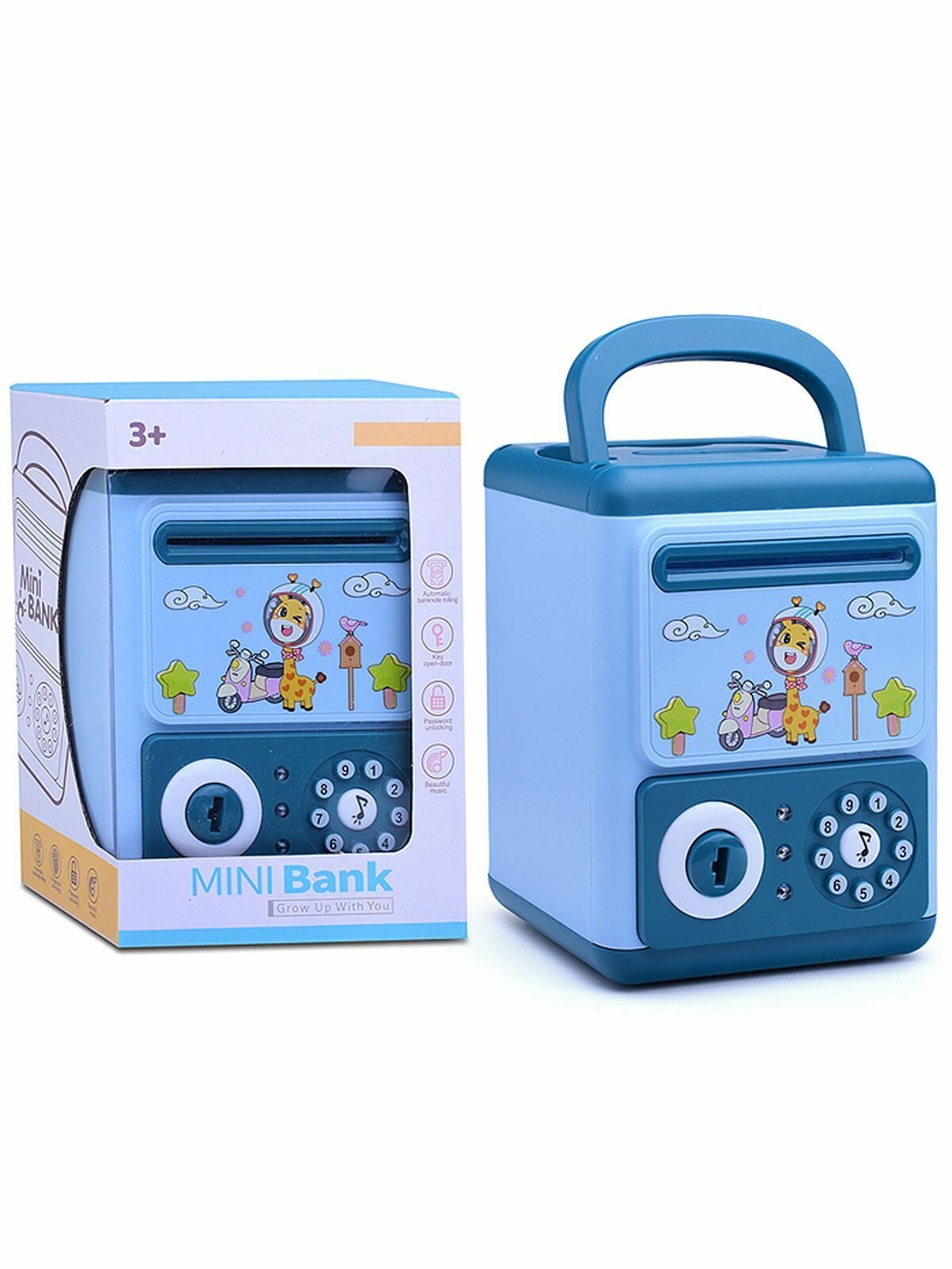 Игрушка Копилка Жирафик, цвет голубой (5962A)