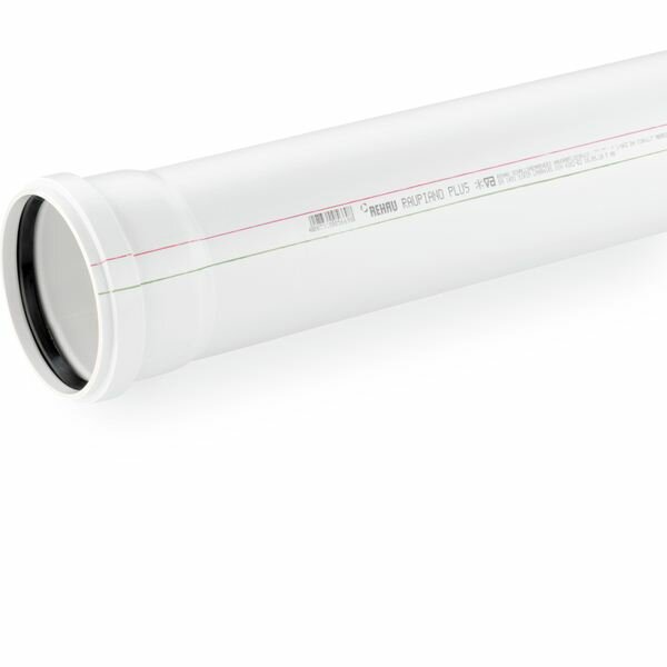 Труба канализационная рехау RAUPIANO, диаметр 40 мм, длина 500 мм, полипропилен