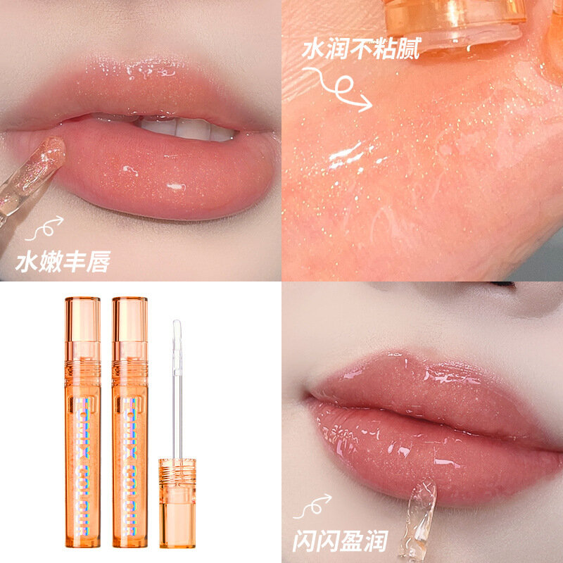Блеск для губ FOMIX Crystal Clear Shimmer - зеркальный водянистый блеск для объемных губ, база под помаду, прозрачное масло для губ с тонким шиммером, которое можно наносить слоями.