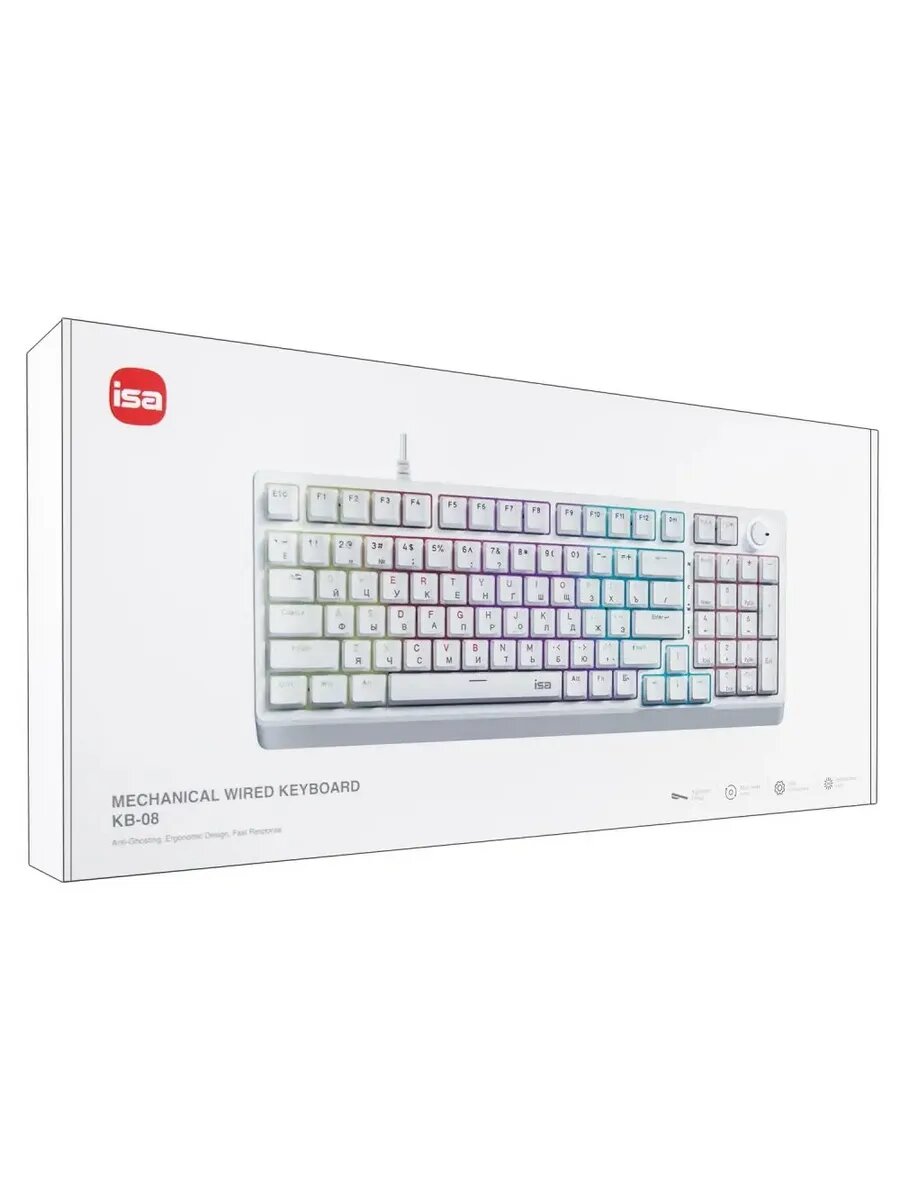 Стильная механическая клавиатура с RGB-подсветкой