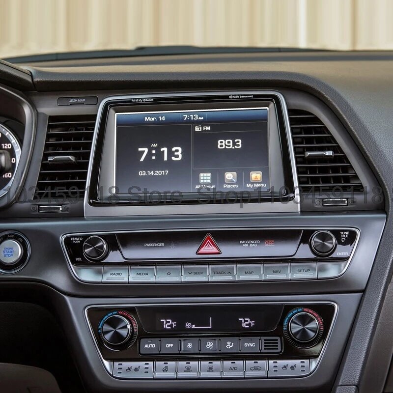 Защитная пленка из закаленного стекла для Hyundai Sonata 2015-2019, интерьер автомобиля, GPS-навигация, аксессуары против царапин