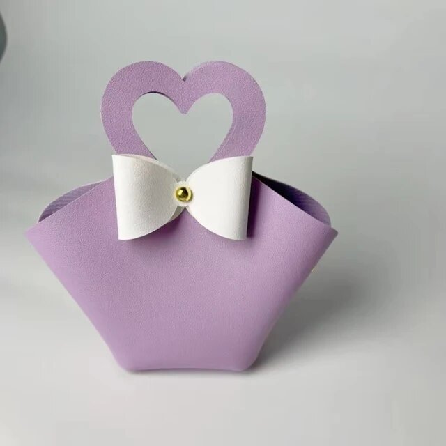 Кожаные подарочные пакеты набор 15 шт. Фиолетовый, B-Purple Love Handle