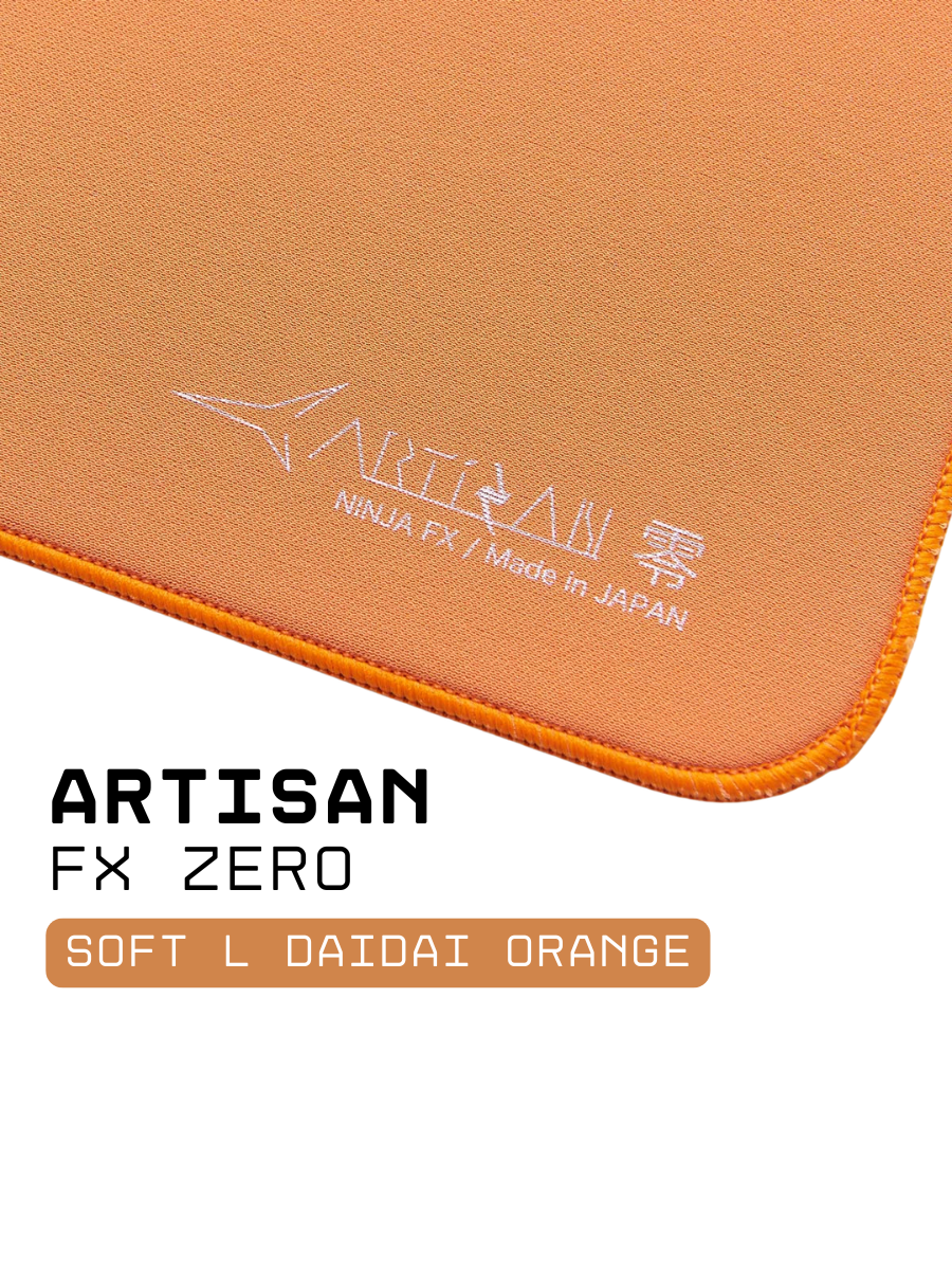 ARTISAN FX ZERO, SOFT, DAIDAI ORANGE, размер: L 420x330x4 мм, контрольный коврик для мыши, оригинал Япония