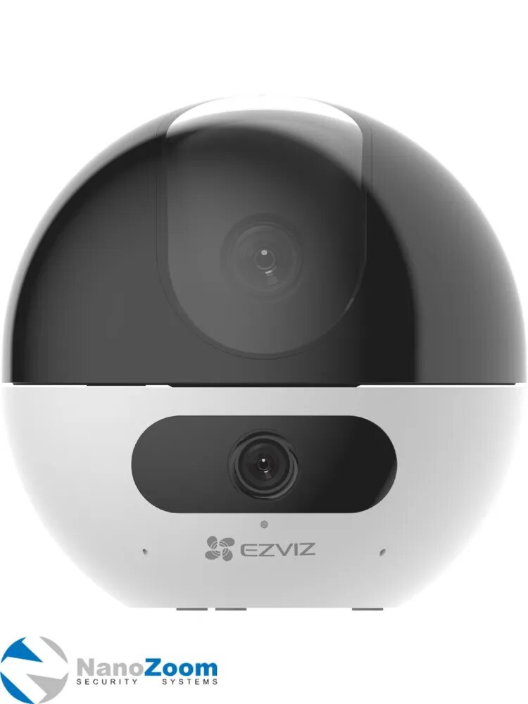 Ezviz CS-C7 Dual 2K+ 4Мп 2,8 мм + 4Мп 6 мм - камера видеонаблюдения WiFi для дома поворотная с двумя объективами, умная домашняя цифровая IP видеокамера с ИК подсветкой, 2560x1440 2K