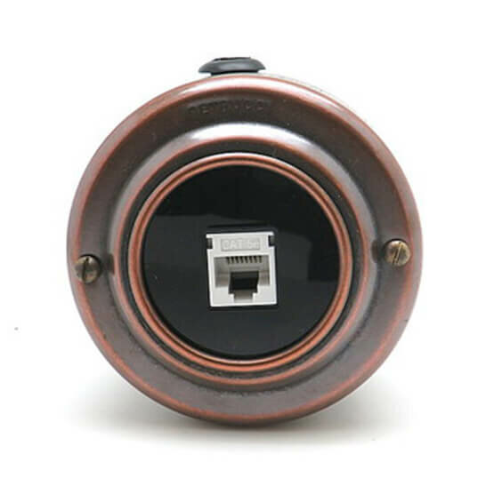Ретро розетка компьютерная RJ-45 старая медь, 402CUPO Petrucci