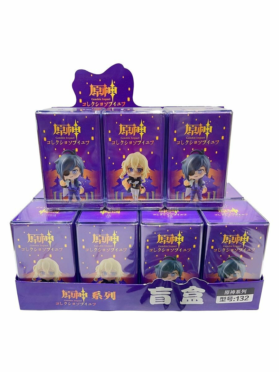 Набор фигурок Геншин Импакт серия 4 в сюрприз боксе, 12 штук