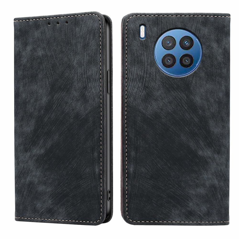 Чехол-книжка MyPads для Huawei Nova 8i / Honor 50 lite / Хонор 50 Лайт мягкое прикосновение (черный)