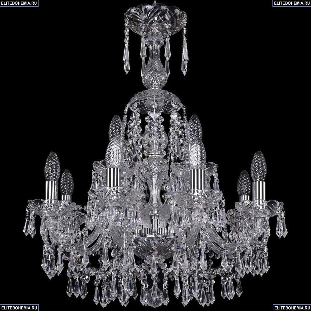 1403/8+4/195/XL-65/Ni Хрустальная подвесная люстра Bohemia Ivele Crystal