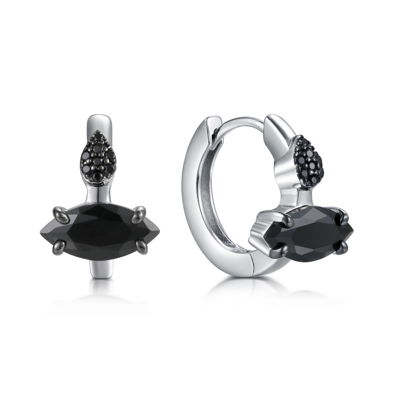 Серьги, серебро, 925 проба, шпинель