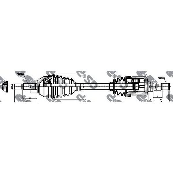 GSP 218263 (1328365 / 1417751 / 1501263) приводной вал