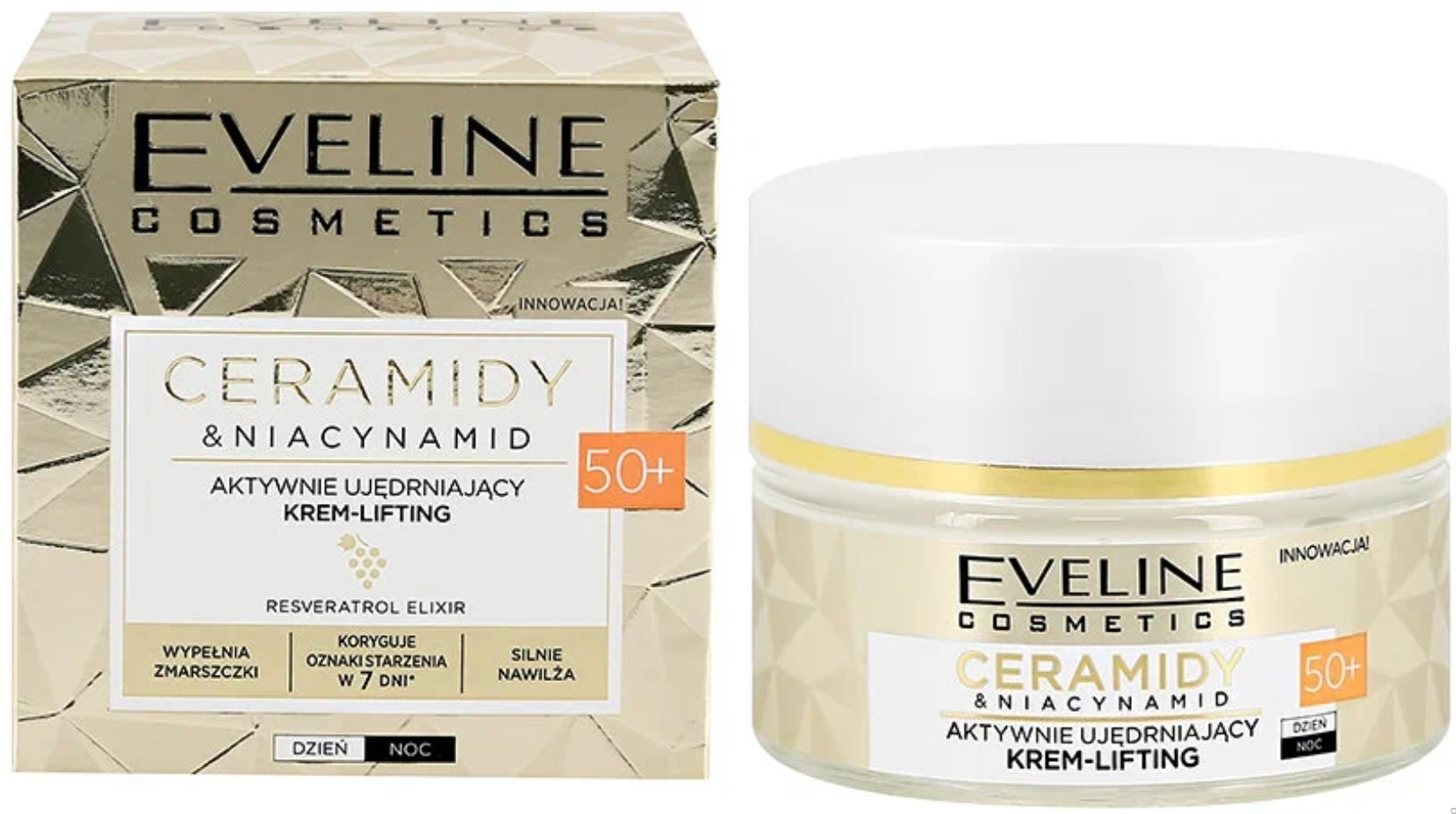 Крем-лифтинг для лица EVELINE CERAMIDY с церамидами и нициамидами 50+ (укрепляющий) 50 мл